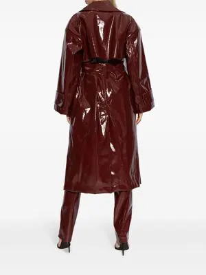 Blumarine Lacquered-finish Single-breasted Coat