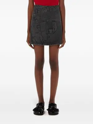 JW Anderson Twisted Denim Mini Skirt - Grey