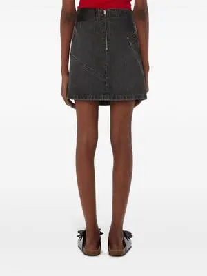 JW Anderson Twisted Denim Mini Skirt - Grey
