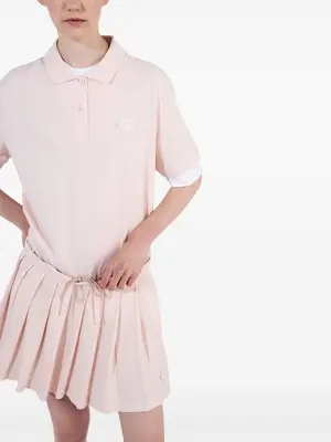 Prada Piqué Pleated Mini-skirt - Pink