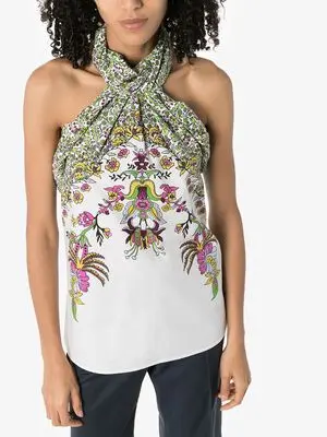 Givenchy Floral-print Halterneck Top