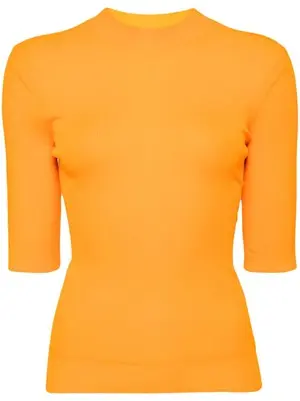 ENFOLD Mock-neck Ribbed Top