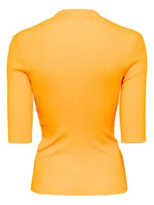 ENFOLD Mock-neck Ribbed Top