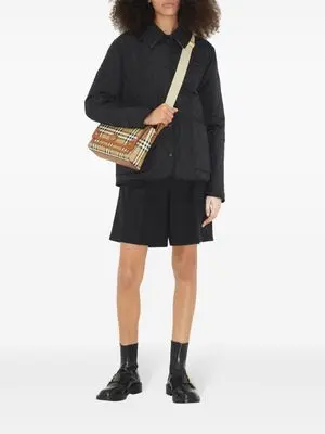 Burberry Check Pattern Crossbody Bag - Neutrals