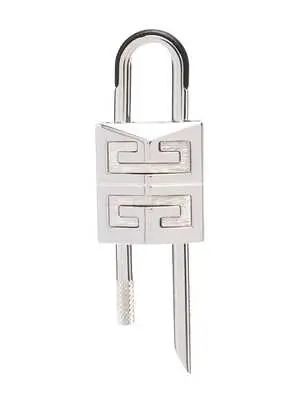 Givenchy Engraved-logo Padlock Keyring