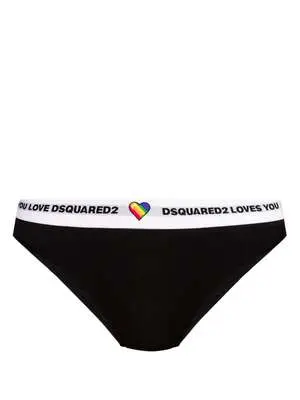 Dsquared2 Logo-waistband Briefs - Black
