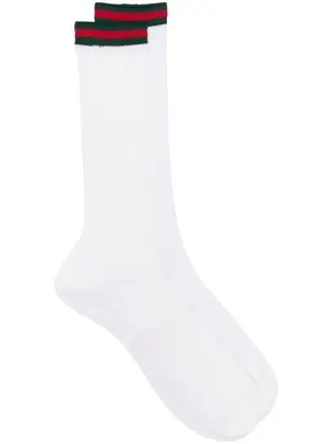 Gucci Web-detailed Socks - White