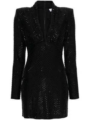 SELF-PORTRAIT Rhinestone-embellished Mini Dress