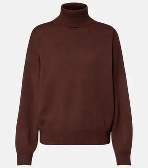Brunello Cucinelli Monili Cashmere Turtleneck Sweater - Brown