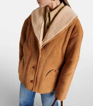 BLAZÉ MILANO Tatoosh Shearling-lined Suede Jacket