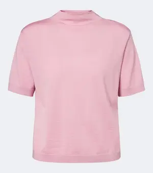 JIL SANDER Jil Sander Black Wool Sweater Pink