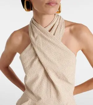 Veronica Beard Drey Halterneck Top - Multicoloured