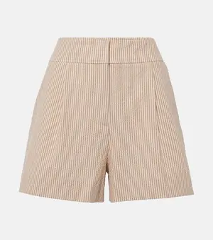 Veronica Beard Haina High-rise Seersucker Shorts - Multicoloured
