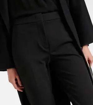 Max Mara Cropped Slim Fit Pants - Black
