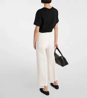 TOTEME High-rise Cropped Straight Pants