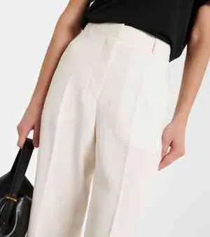 TOTEME High-rise Cropped Straight Pants