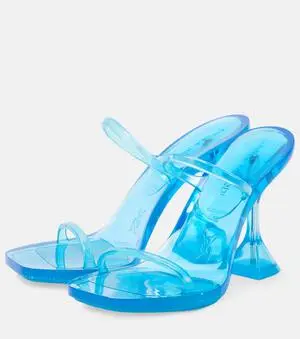 Amina Muaddi Brito 95 Pvc Sandals - Blue