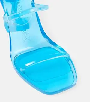 Amina Muaddi Brito 95 Pvc Sandals - Blue