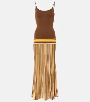 Faithfull The Brand Citara Striped Cotton-blend Maxi Dress