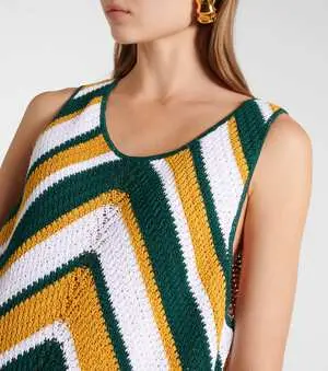 Marni Chevron Knitted Cotton Minidress