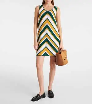 Marni Chevron Knitted Cotton Minidress