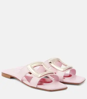 ROGER VIVIER Viv' The Sea Leather Sandals - Pink