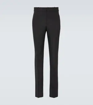Saint Laurent High-rise Straight Pants - Black