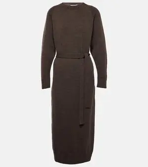 Max Mara Virgin Wool Midi Dress