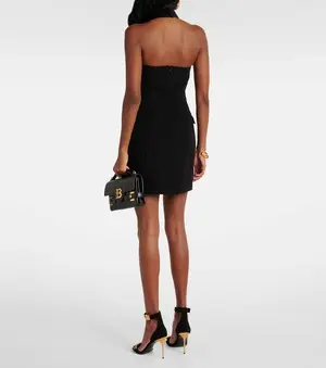 Balmain Halterneck Crêpe Minidress