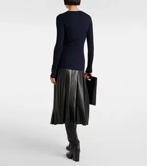 Proenza Schouler Cassidy Wool And Silk Sweater - Blue