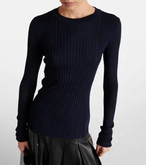 Proenza Schouler Cassidy Wool And Silk Sweater - Blue