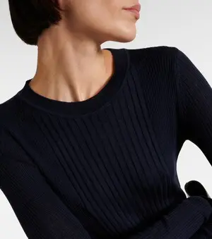 Proenza Schouler Cassidy Wool And Silk Sweater - Blue