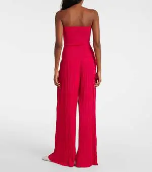Alaïa Strapless Pleated Jumpsuit