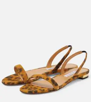 AQUAZZURA So Nude Leopard-print Sandals
