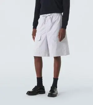 JIL SANDER Striped Cotton Bermuda Shorts