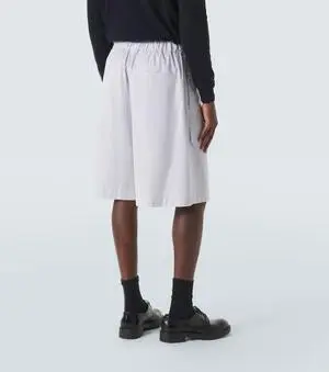 JIL SANDER Striped Cotton Bermuda Shorts