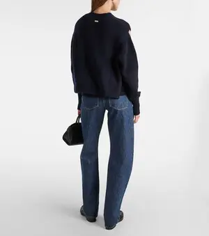 FERRAGAMO Cutout Cashmere-blend Sweater - Blue