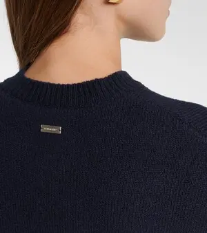 FERRAGAMO Cutout Cashmere-blend Sweater - Blue