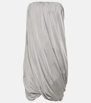 Attico Draped Jersey Minidress - Grey