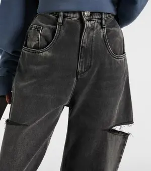 MAISON MARGIELA Cutout High-rise Tapered Jeans