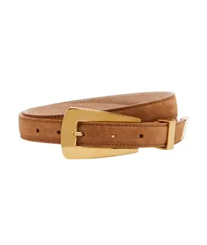Khaite Lucca Leather Belt - Brown
