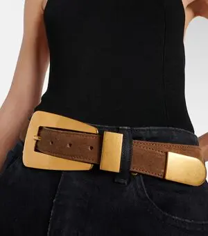 Khaite Lucca Leather Belt - Brown
