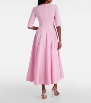EMILIA WICKSTEAD Georgie Wool Midi Dress - Pink