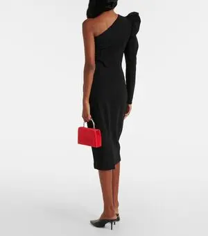 Max Mara One-shoulder Ruffled Midi Dress