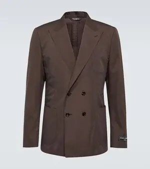Dolce & Gabbana Cotton And Silk Poplin Blazer - Brown