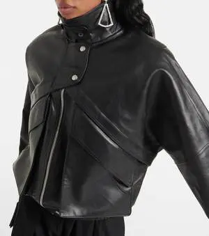 Magda Butrym Leather Bomber Jacket