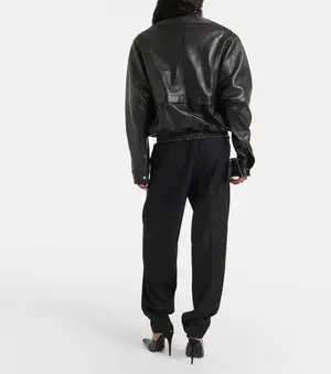 Magda Butrym Leather Bomber Jacket