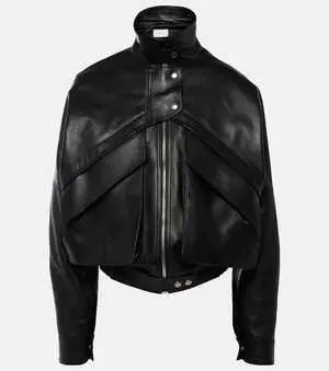 Magda Butrym Leather Bomber Jacket