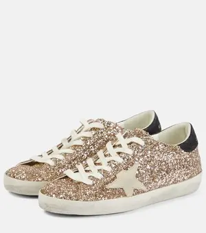 GOLDEN GOOSE Superstar Glitter Sneakers - Gold