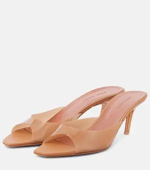 Amina Muaddi Alexa 60 Mules - Brown